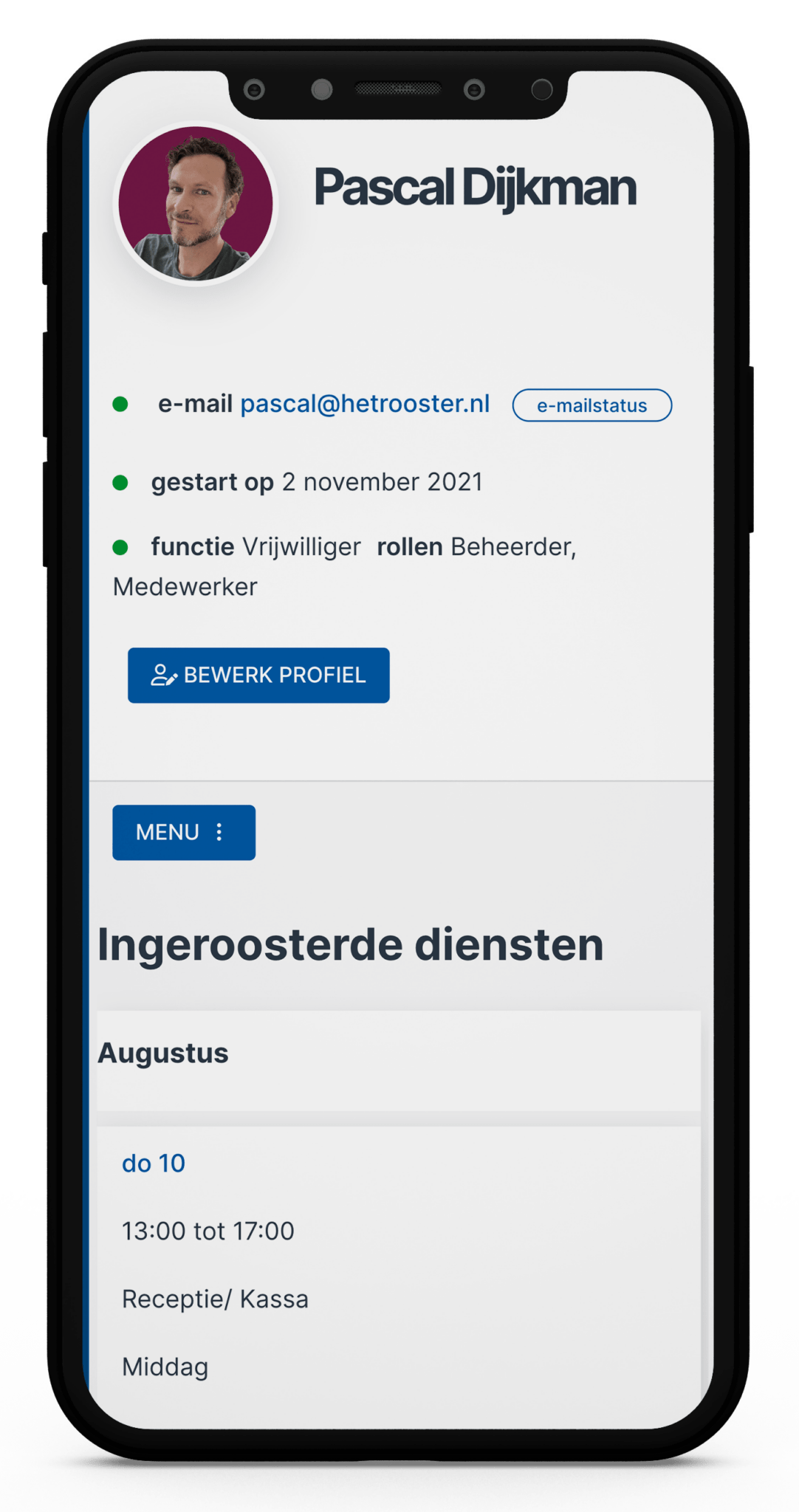 Mobiele app – Het Rooster