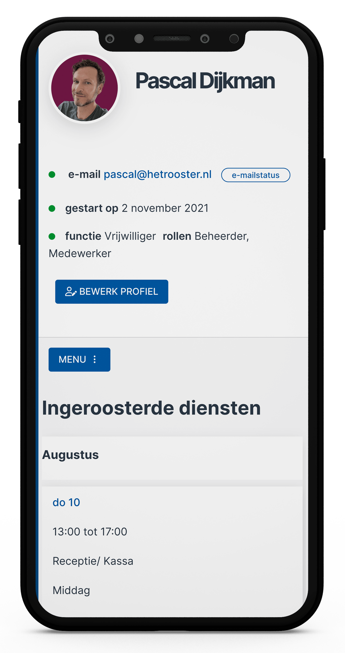 Mobiele app – Het Rooster